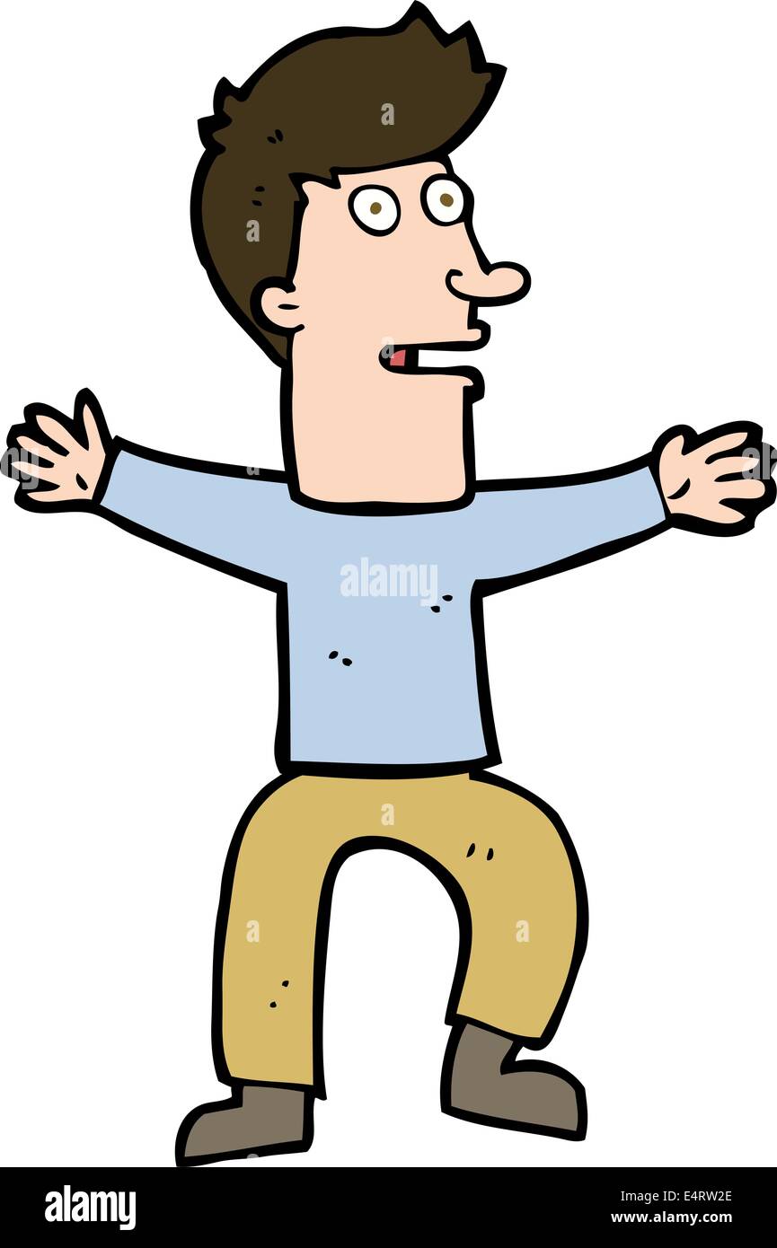 cartoon startled man Stock Vector Image & Art - Alamy