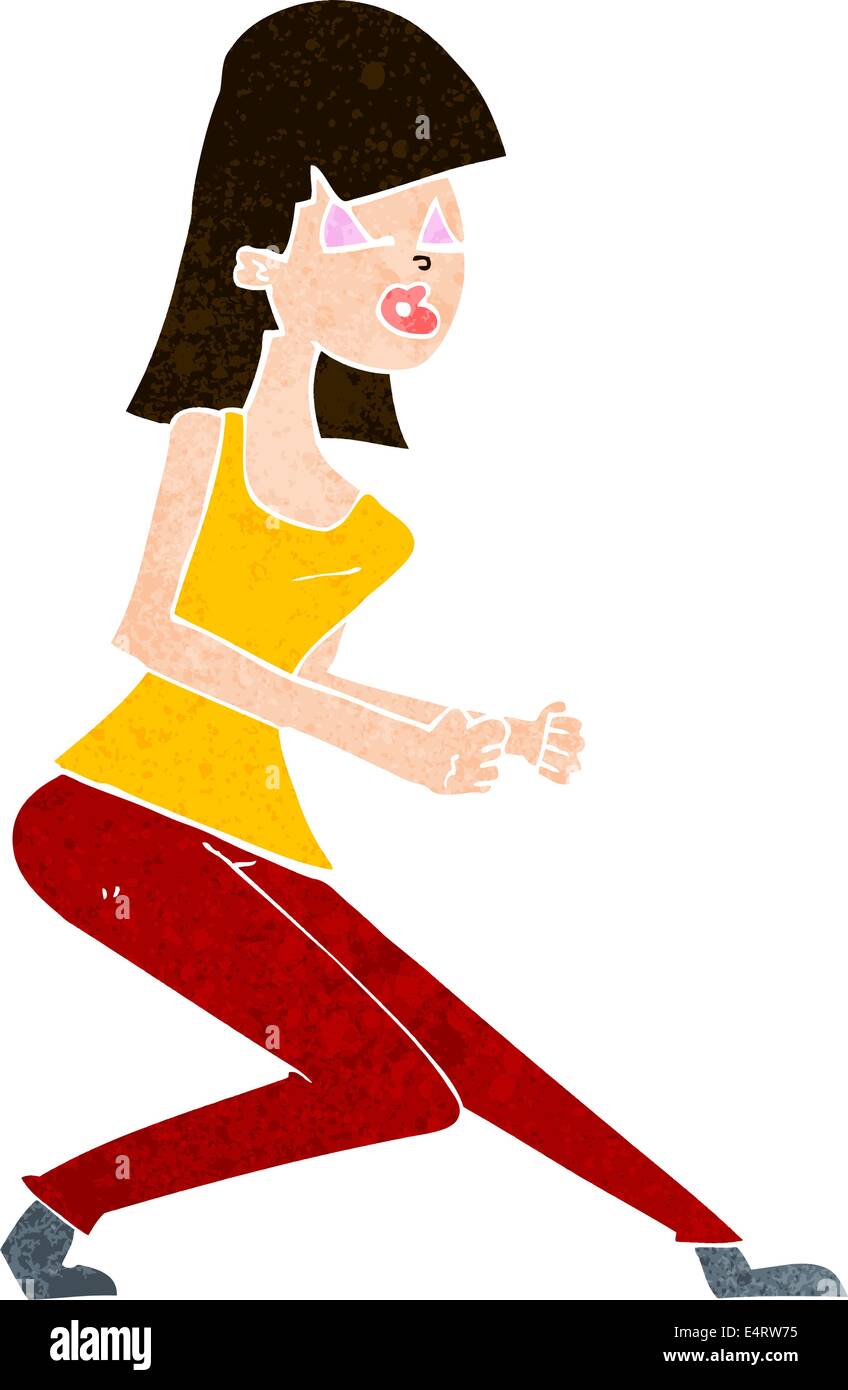 Cartoon crazy dancing girl hi-res stock photography and images - Alamy
