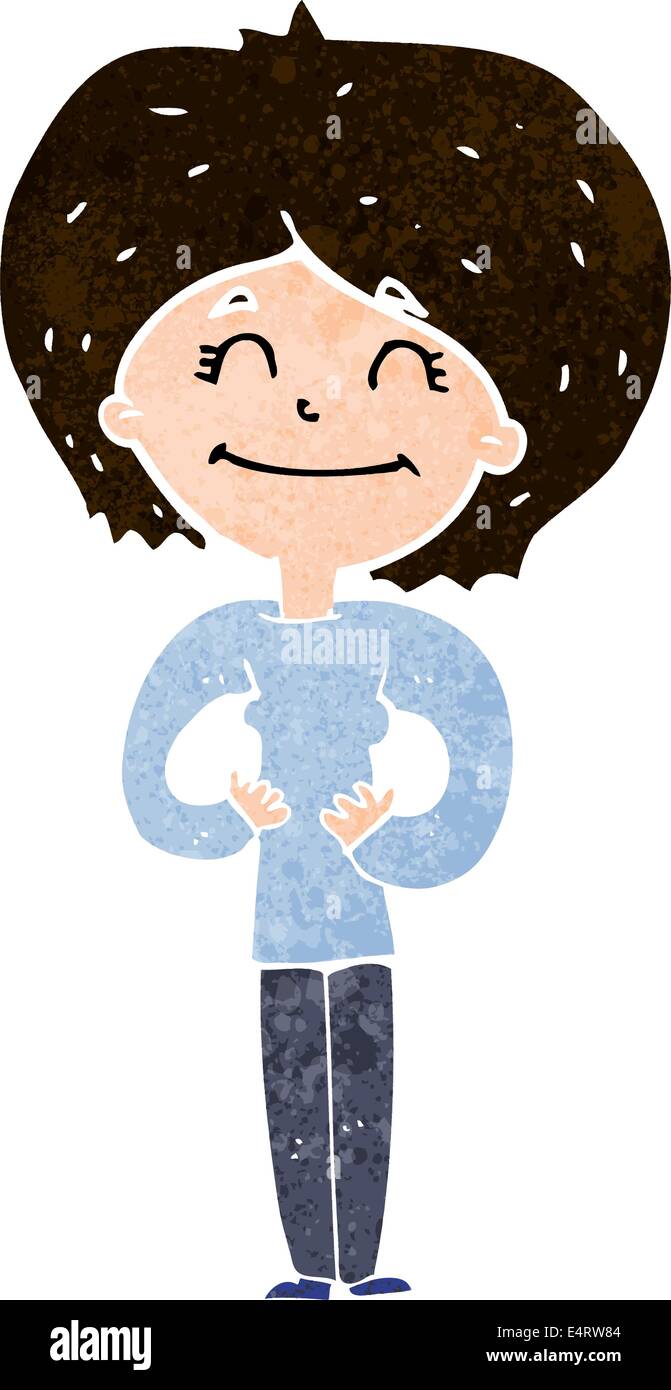 cartoon happy woman Stock Vector Image & Art - Alamy