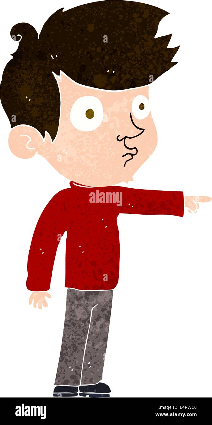 cartoon pointing boy Stock Vector Image & Art - Alamy