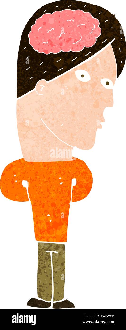 cartoon man with big brain Stock Vector Image & Art - Alamy