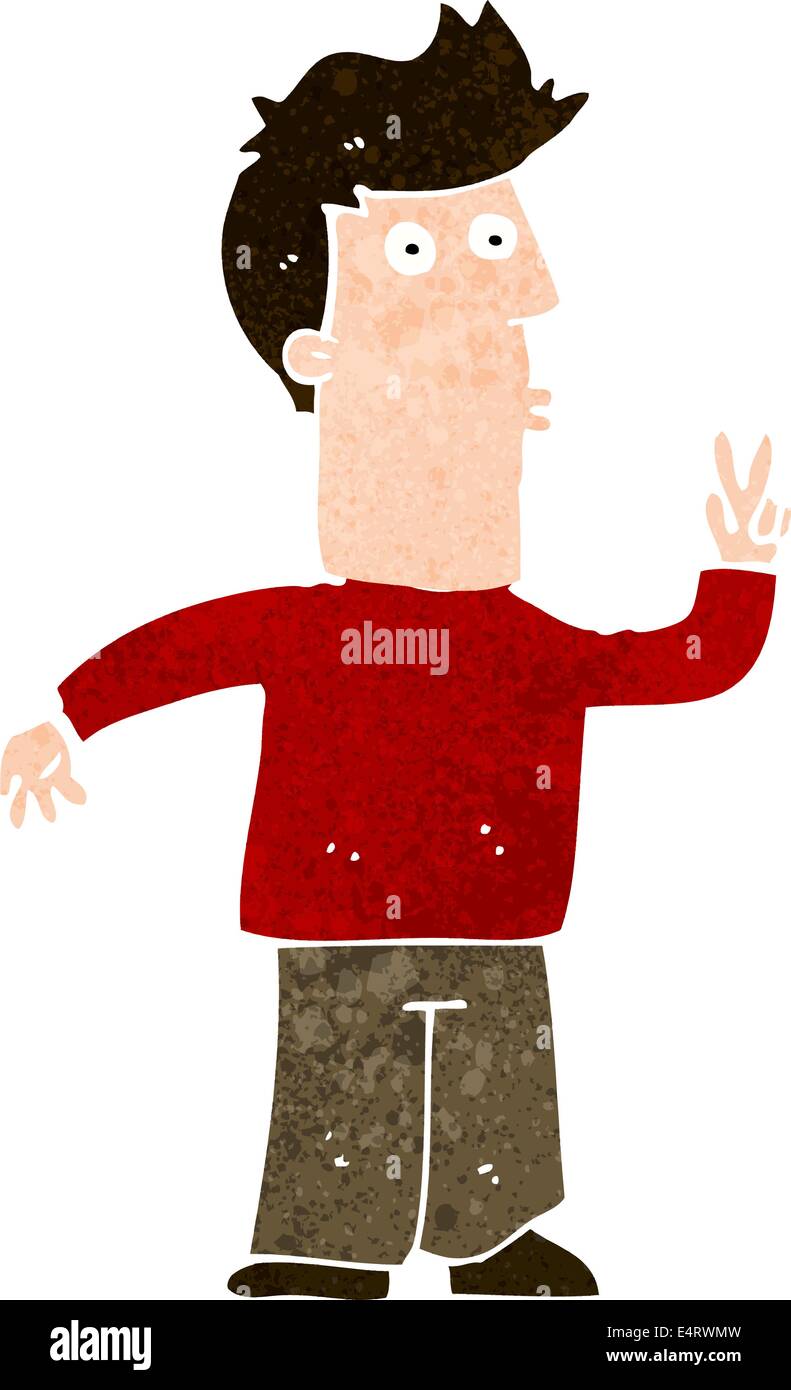cartoon man signaling with hand Stock Vector Image & Art - Alamy