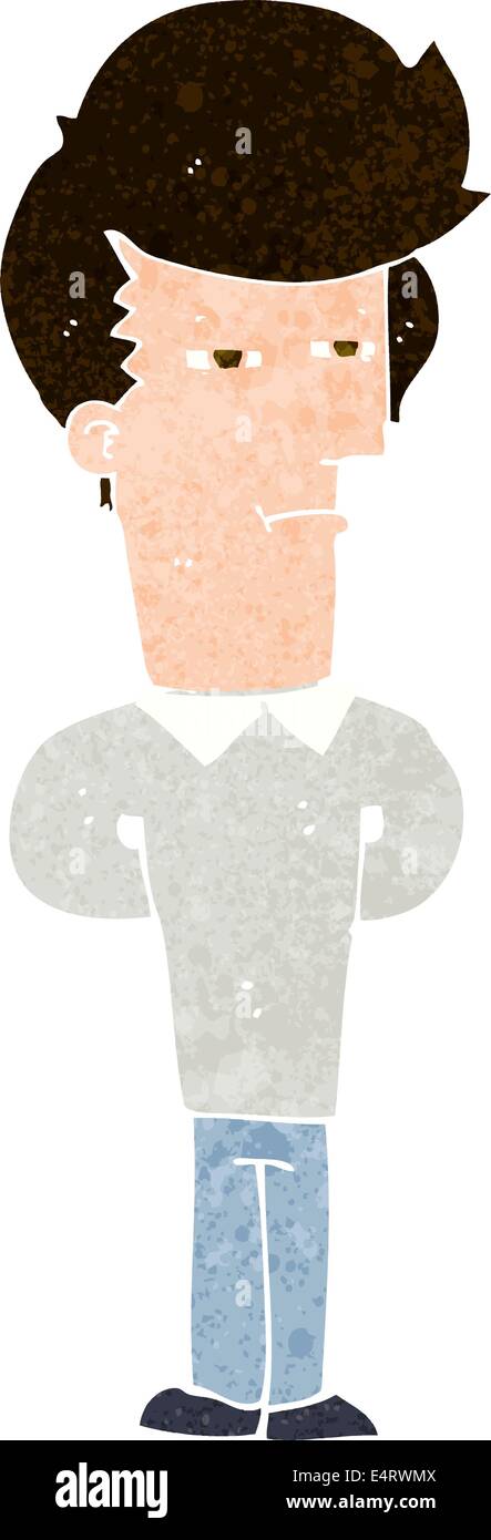 cartoon jaded man Stock Vector Image & Art - Alamy