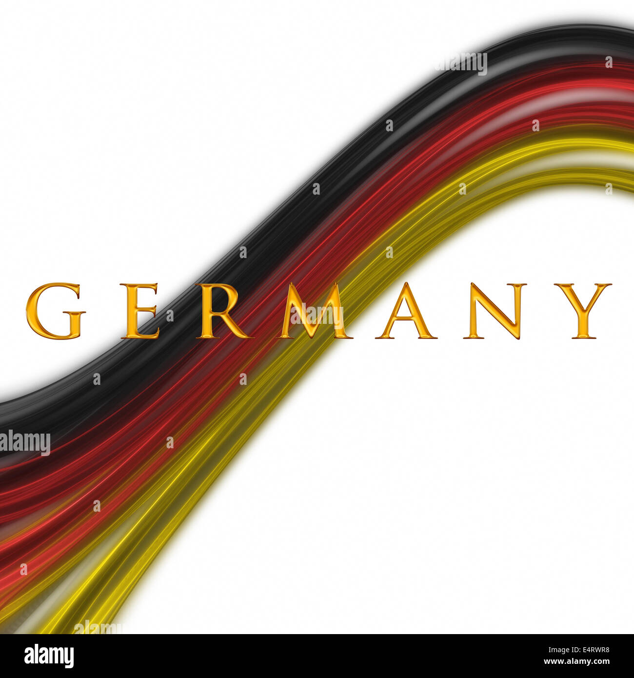 Illustrated wave in german colors for sport events Stock Photo - Alamy