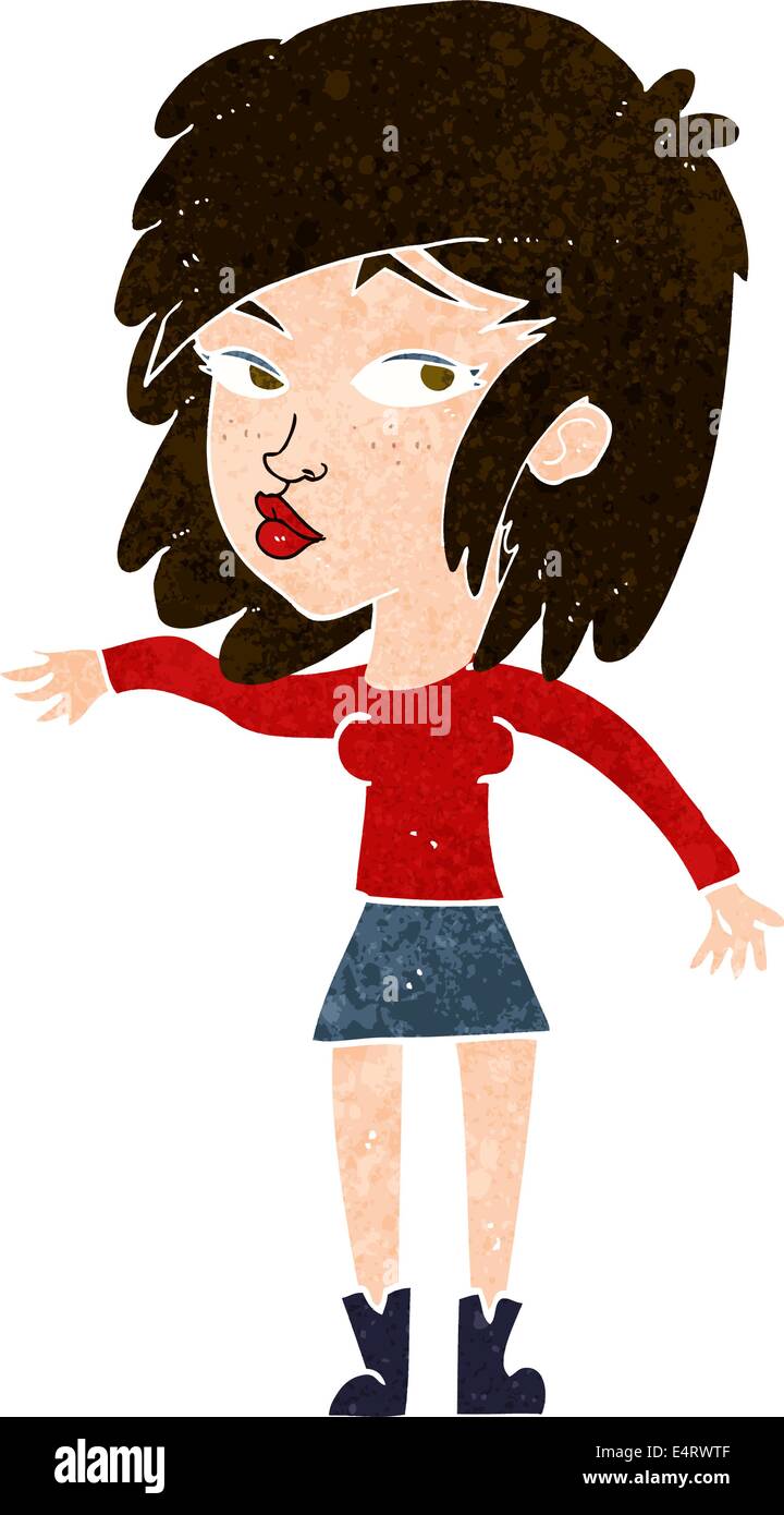 cartoon woman playing it cool Stock Vector Image & Art - Alamy