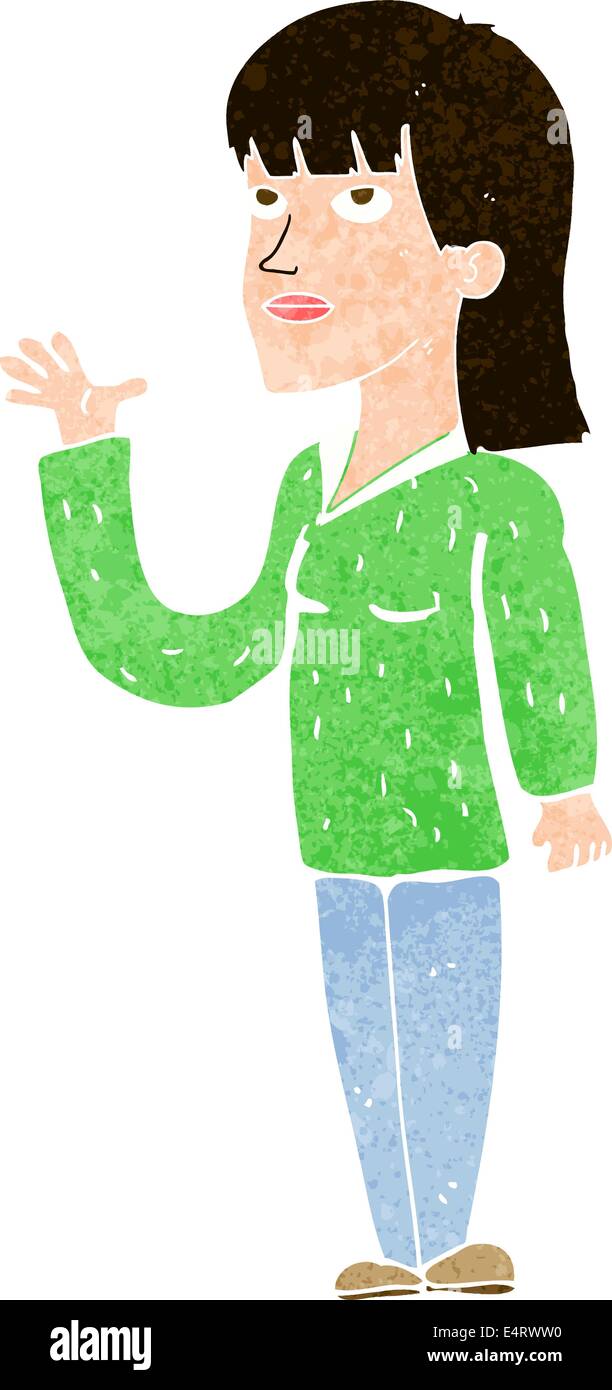 cartoon woman explaining Stock Vector Image & Art - Alamy