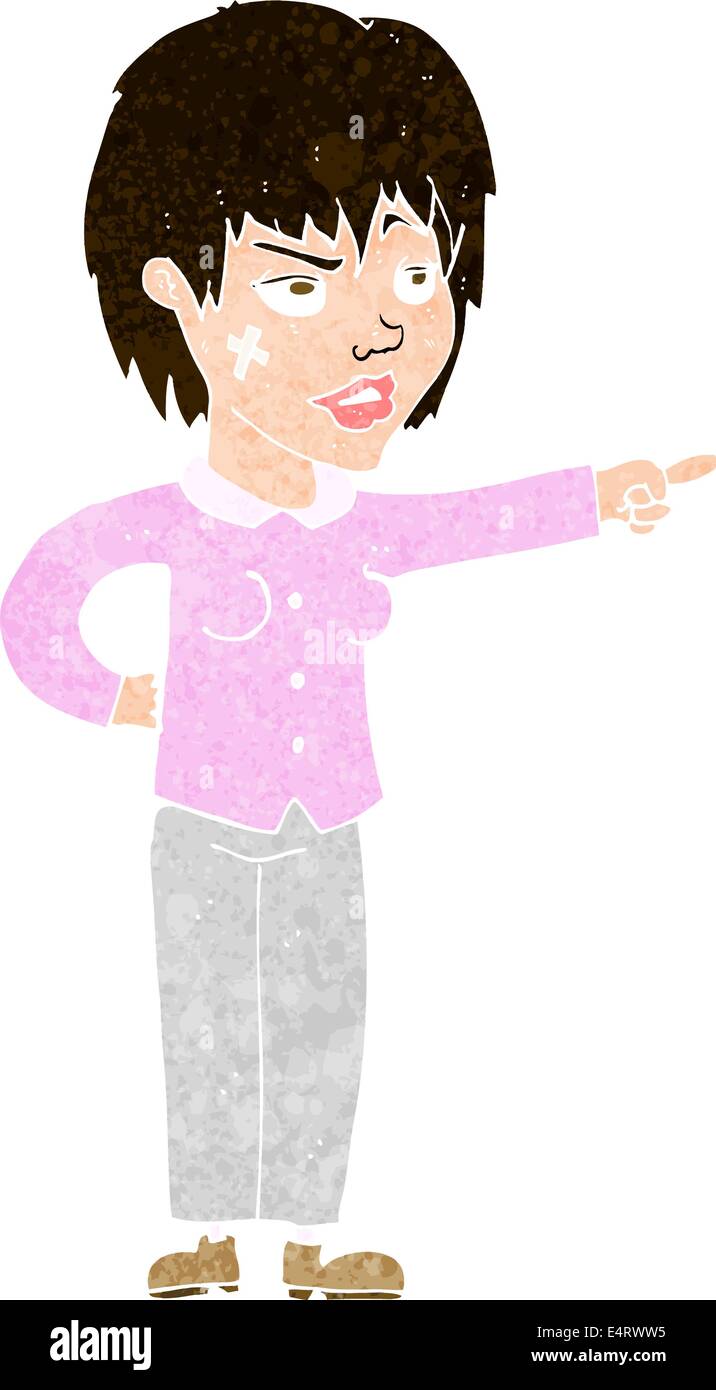 cartoon woman pointing Stock Vector Image & Art - Alamy