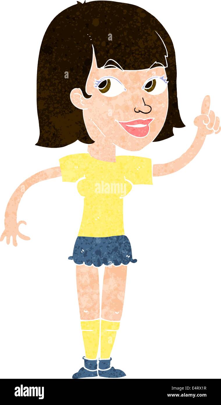 cartoon pretty girl with idea Stock Vector Image & Art - Alamy