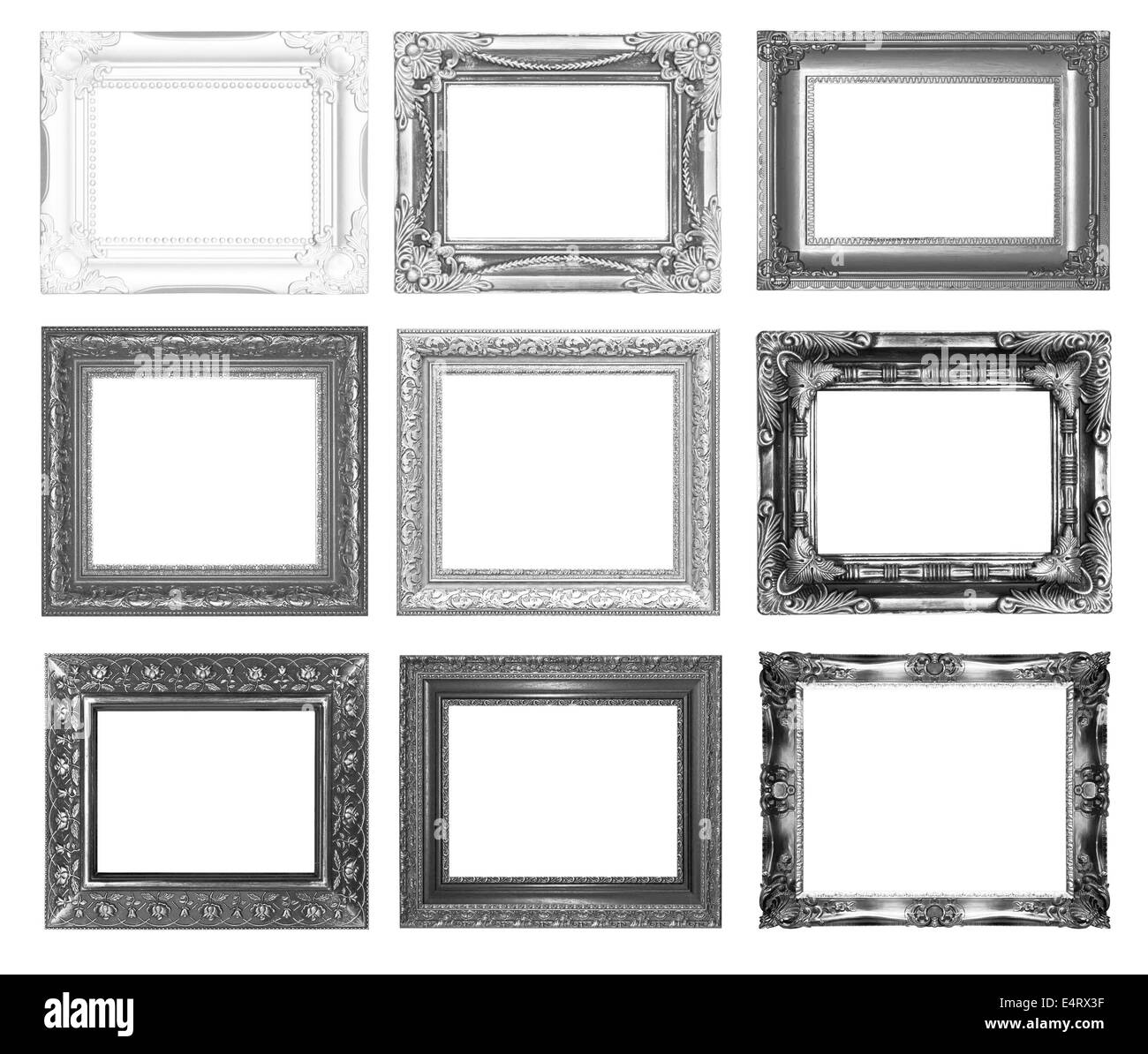 Picture frames cutout Black and White Stock Photos & Images - Alamy