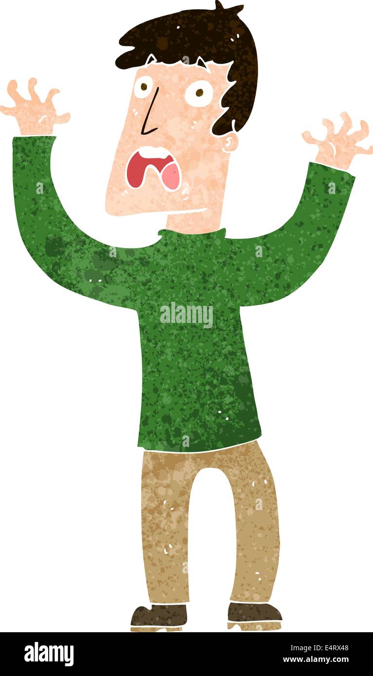 cartoon frightened man Stock Vector Image & Art - Alamy