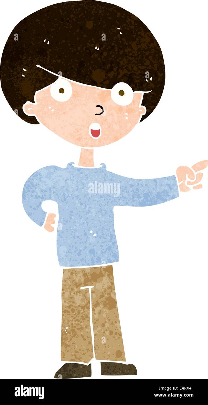 cartoon pointing boy Stock Vector Image & Art - Alamy