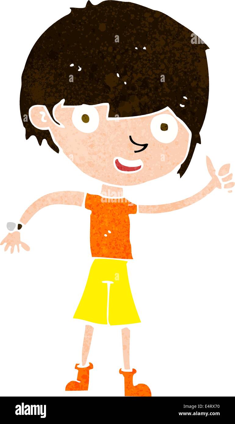 cartoon boy with positive attitude Stock Vector Image & Art - Alamy