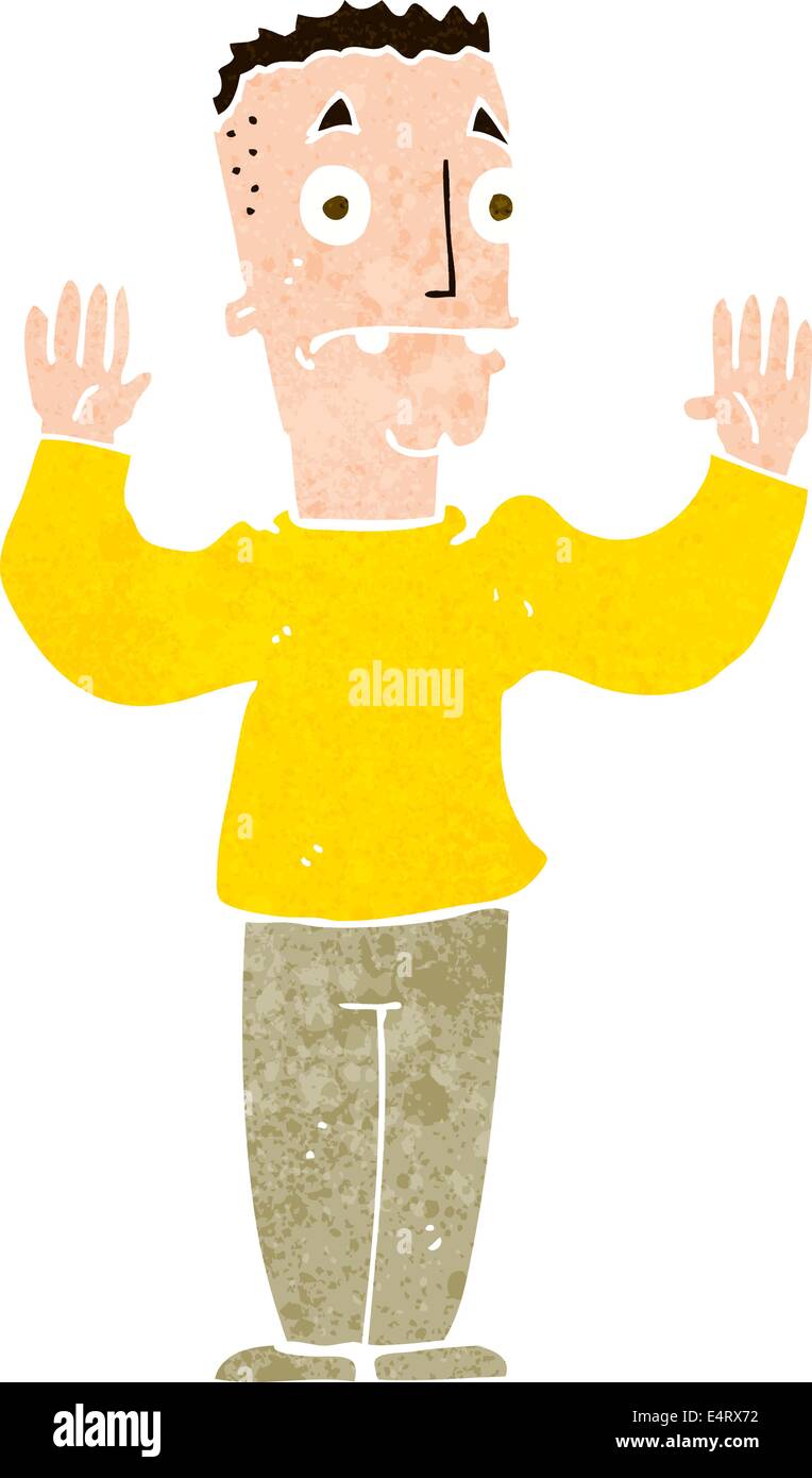 cartoon man surrendering Stock Vector Image & Art - Alamy
