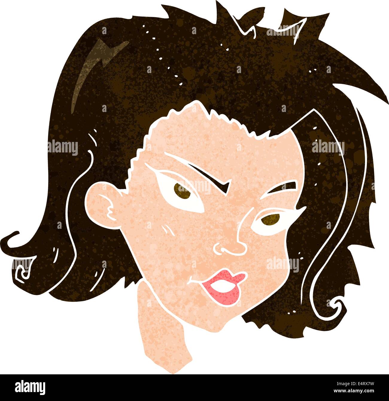 cartoon female face Stock Vector Image & Art - Alamy