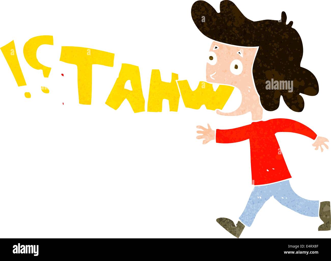 cartoon woman shouting what Stock Vector Image & Art - Alamy