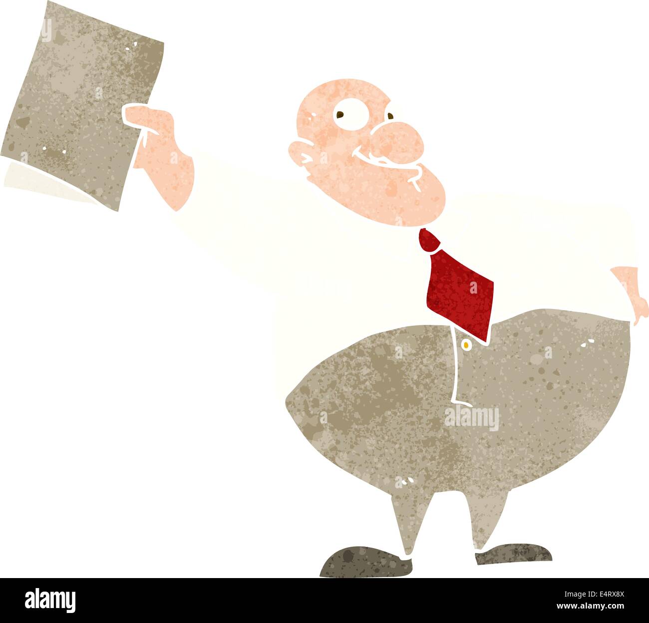 cartoon happy boss with file Stock Vector Image & Art - Alamy