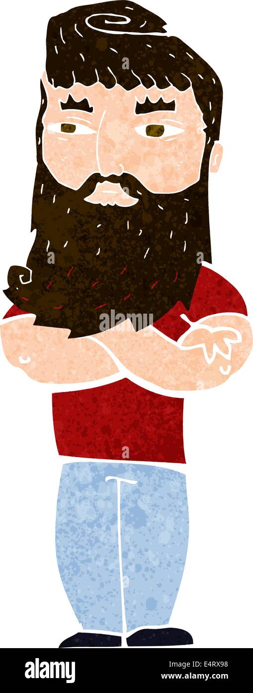 cartoon serious man with beard Stock Vector Image & Art - Alamy