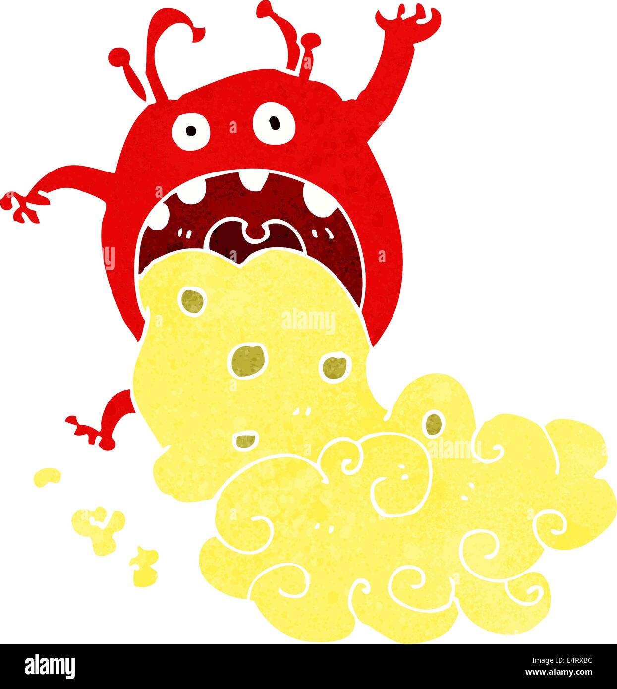 cartoon gross monster being sick Stock Vector Image & Art - Alamy