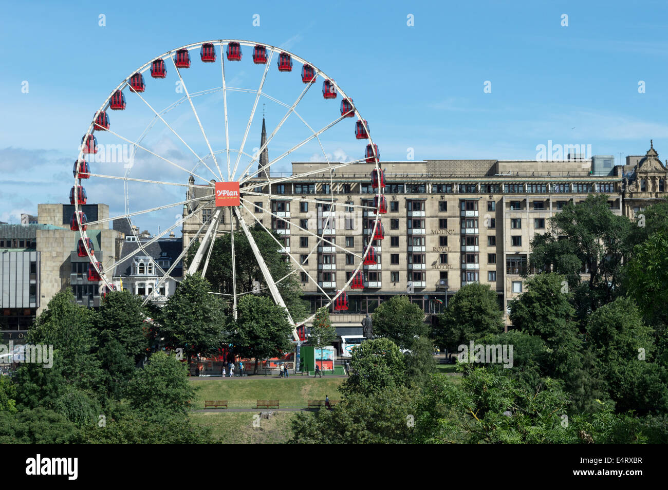 Festival ferris wheel in Princes Street Edinburgh, Scotland Stock Photo ...