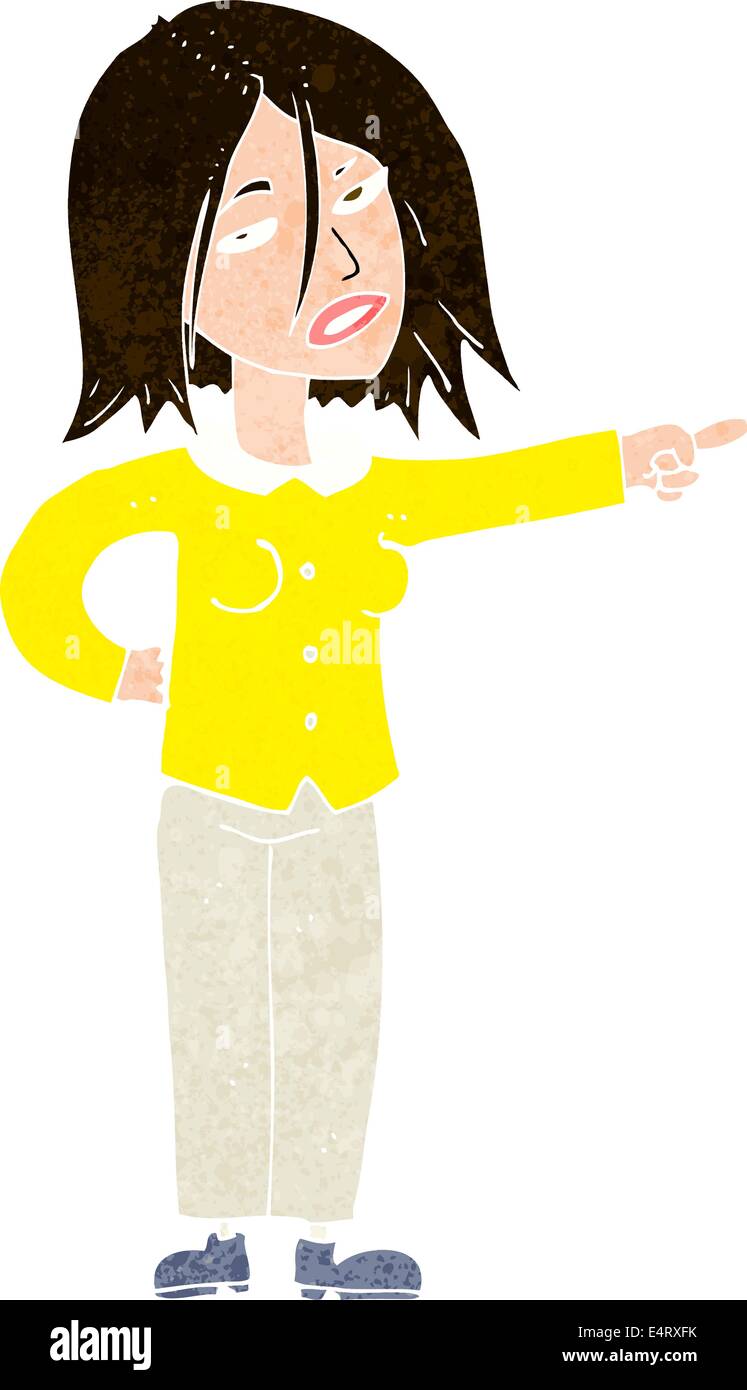 cartoon woman pointing Stock Vector Image & Art - Alamy