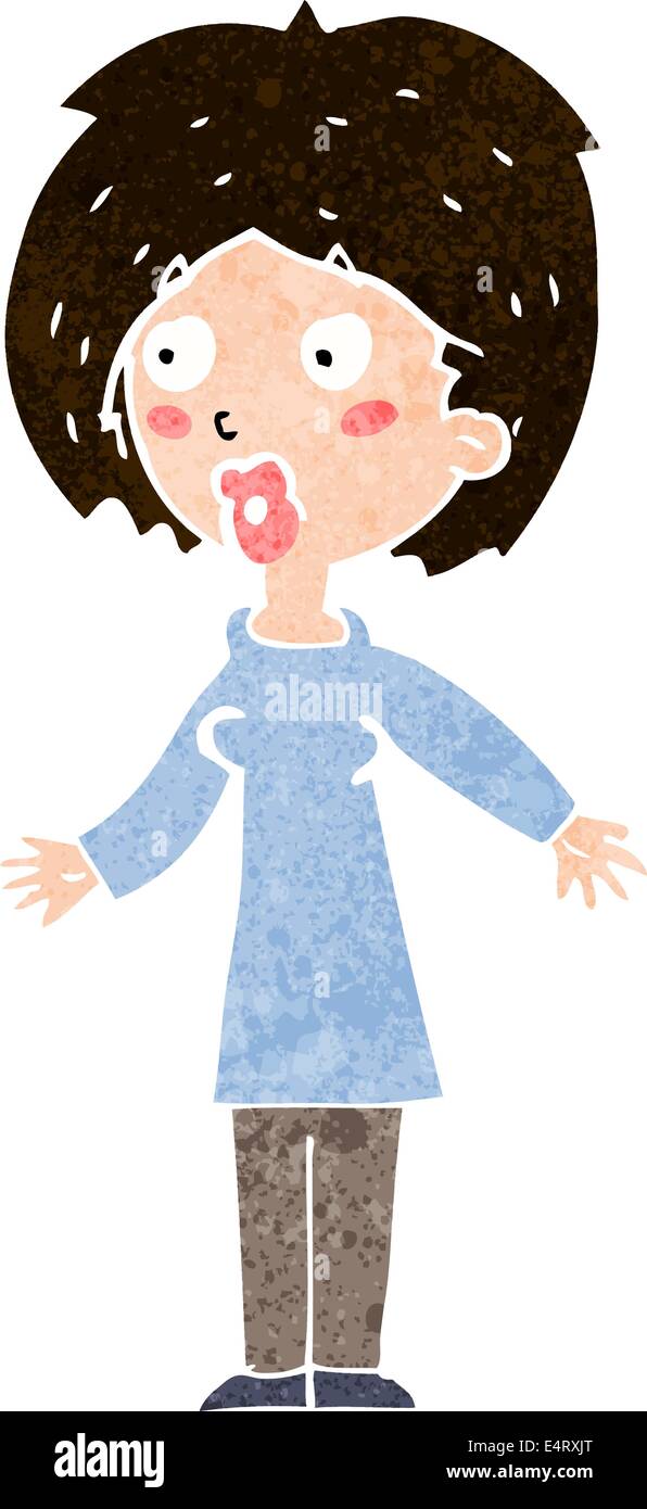 cartoon surprised woman Stock Vector Image & Art - Alamy