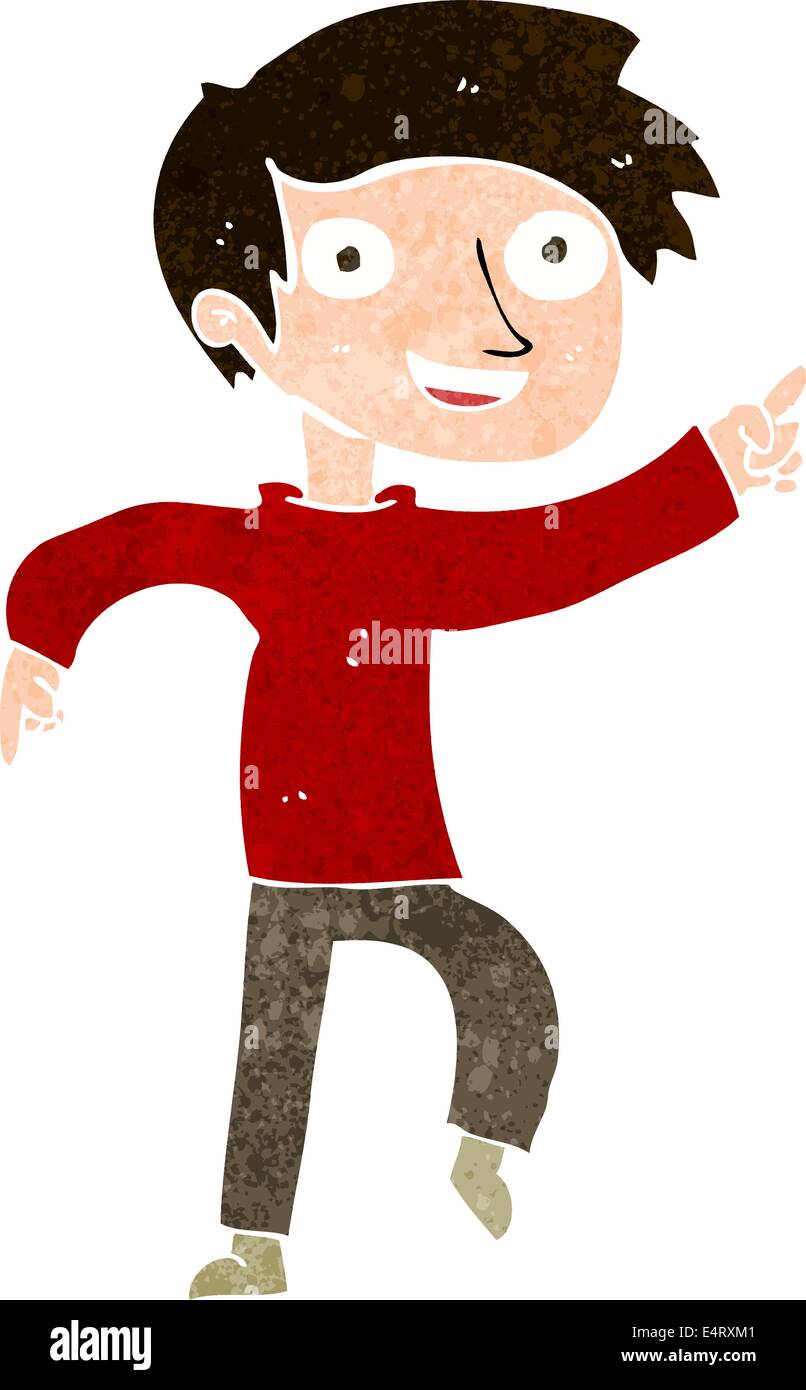 cartoon happy boy pointing Stock Vector Image & Art - Alamy