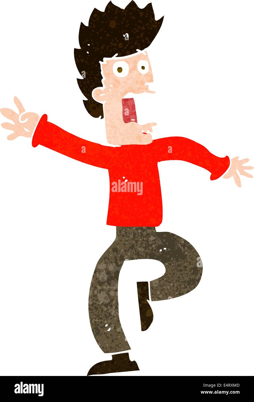 cartoon frightened man Stock Vector Image & Art - Alamy