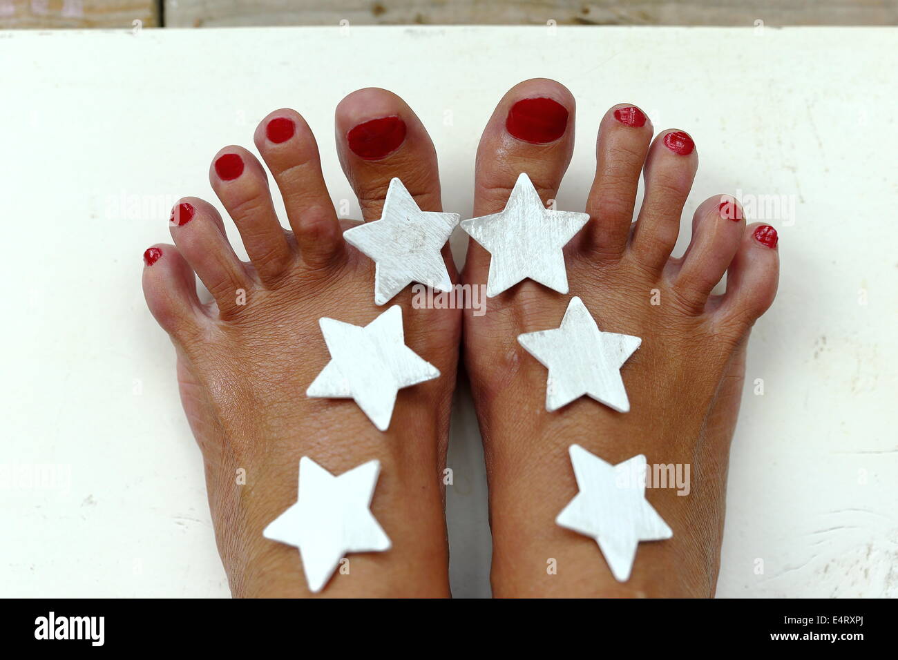 Stars in foot Stock Photo - Alamy