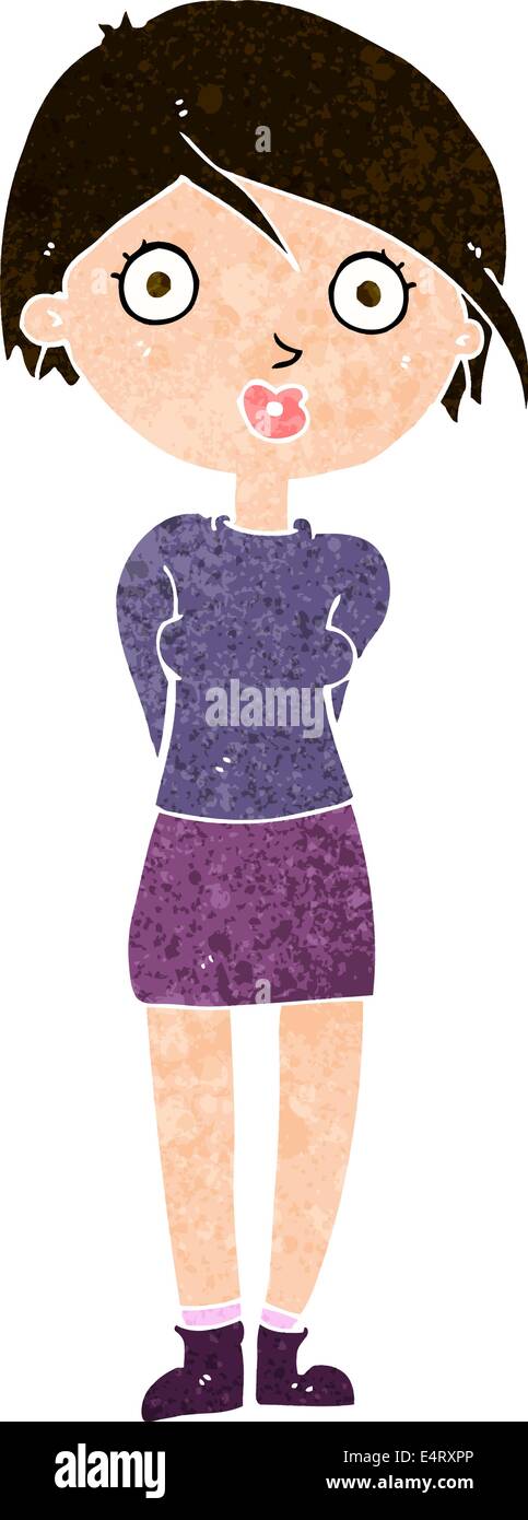 cartoon surprised girl Stock Vector Image & Art - Alamy