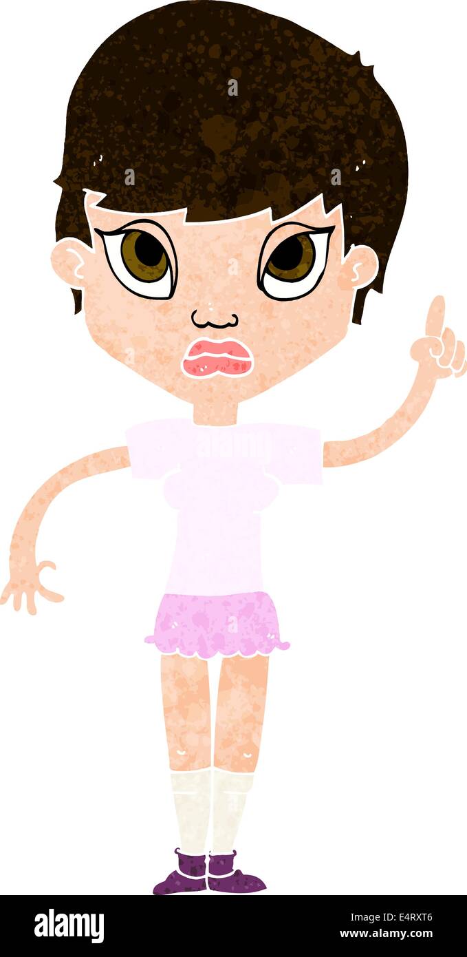 cartoon girl with idea Stock Vector Image & Art - Alamy