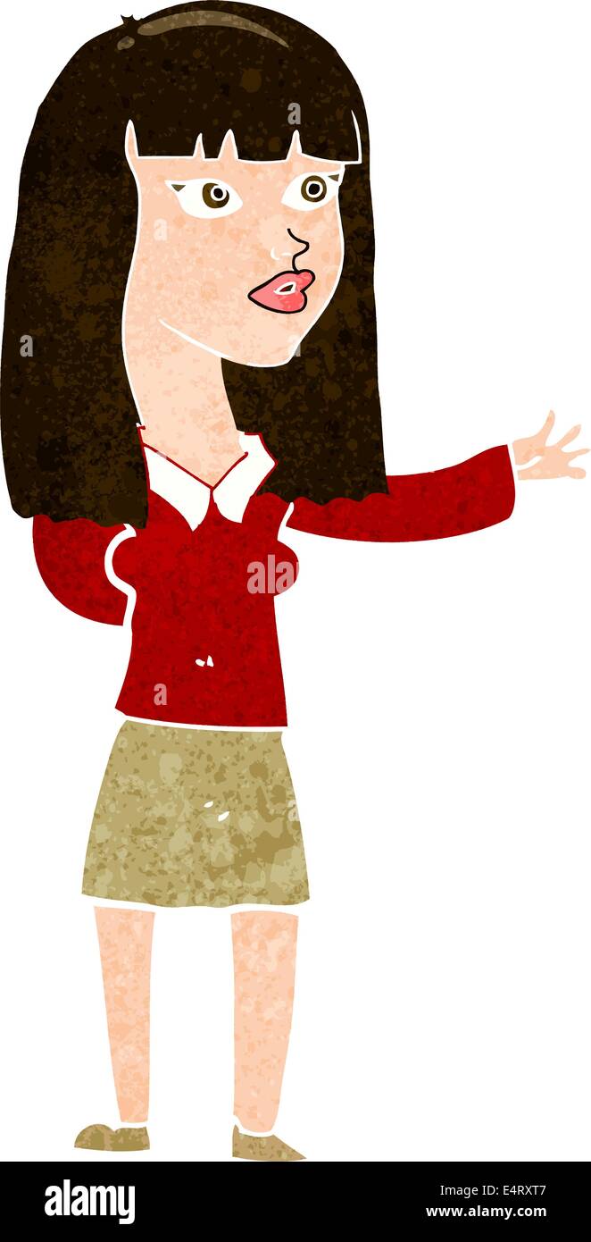 Show something woman Stock Vector Images - Alamy