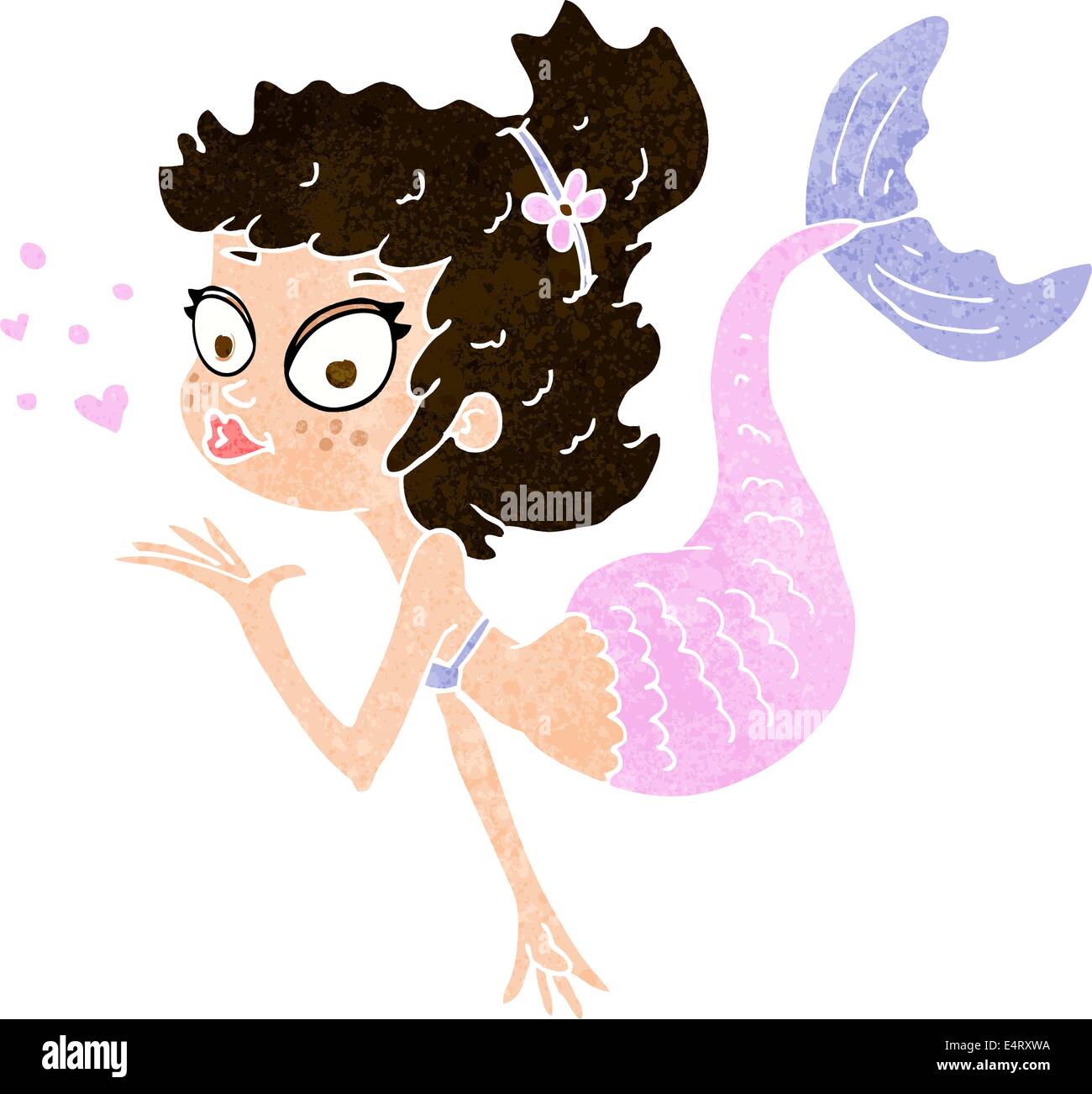 cartoon pretty mermaid Stock Vector Image & Art - Alamy