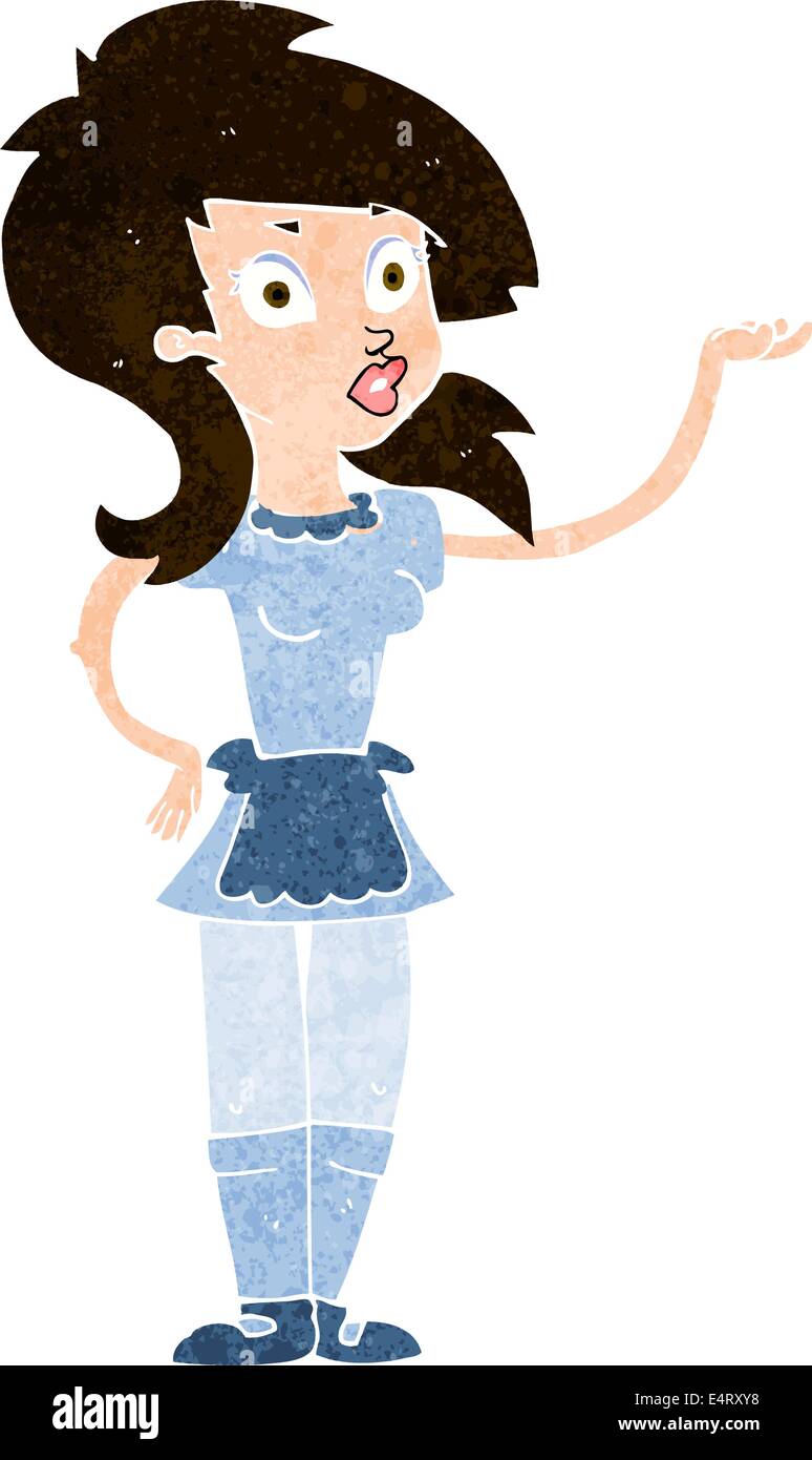 Cartoon pretty waitress Stock Vector Images - Alamy
