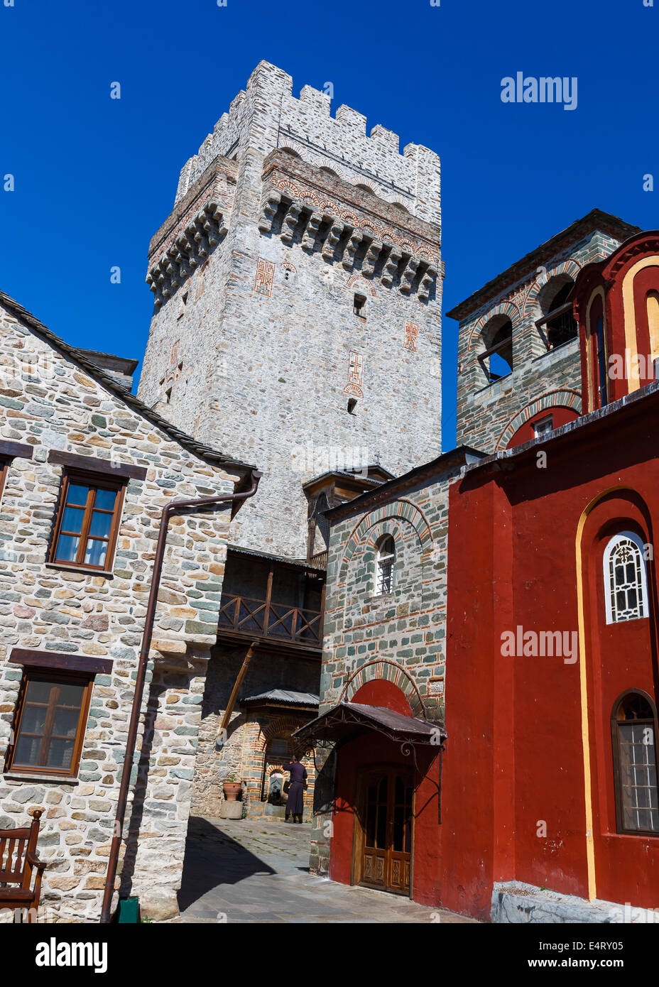Karakallou medieval monastery on Holy Mount Athos Stock Photo - Alamy