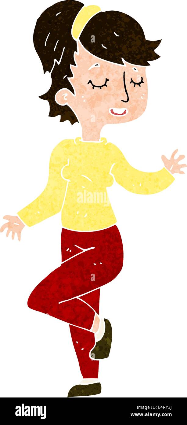 cartoon dancing woman Stock Vector Image & Art - Alamy