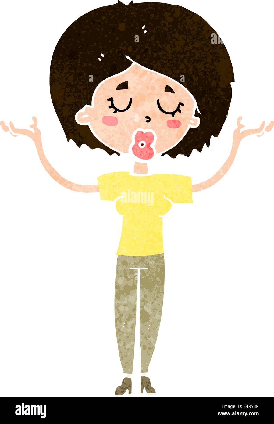 cartoon peaceful woman Stock Vector Image & Art - Alamy