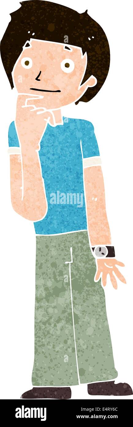 cartoon boy wondering Stock Vector Image & Art - Alamy