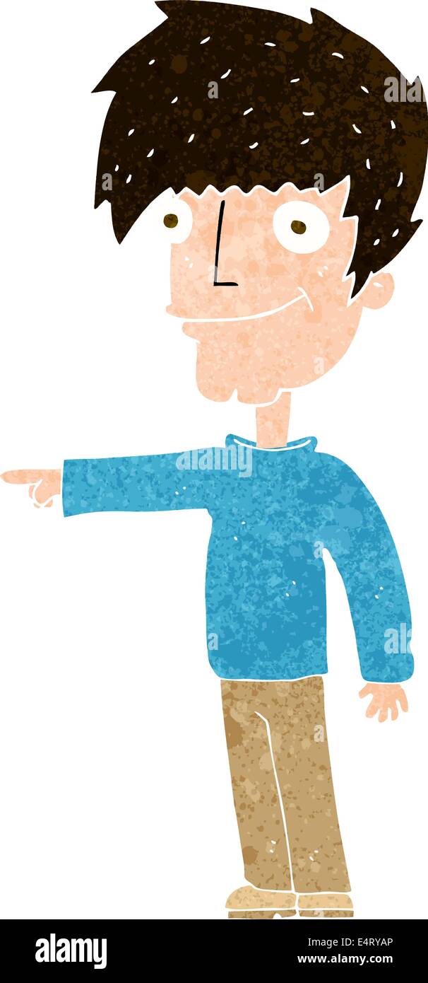 cartoon happy man pointing Stock Vector Image & Art - Alamy