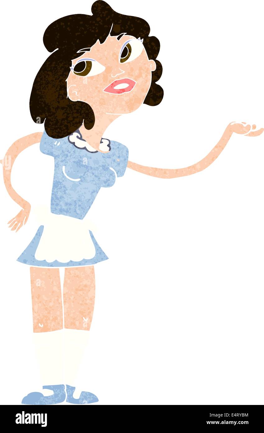 cartoon waitress serving Stock Vector Image & Art - Alamy