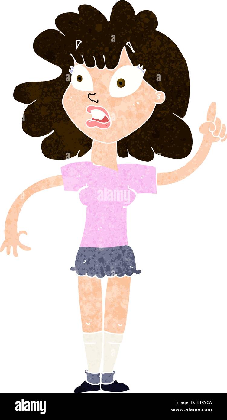 cartoon woman making point Stock Vector Image & Art - Alamy