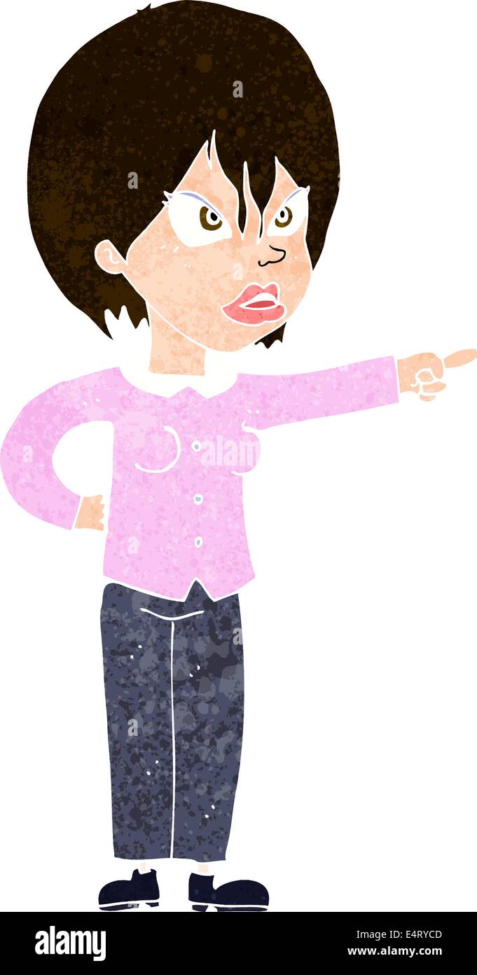 cartoon woman accusing Stock Vector Image & Art - Alamy