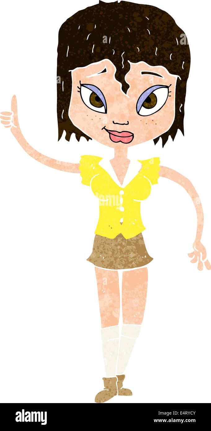cartoon woman making point Stock Vector Image & Art - Alamy