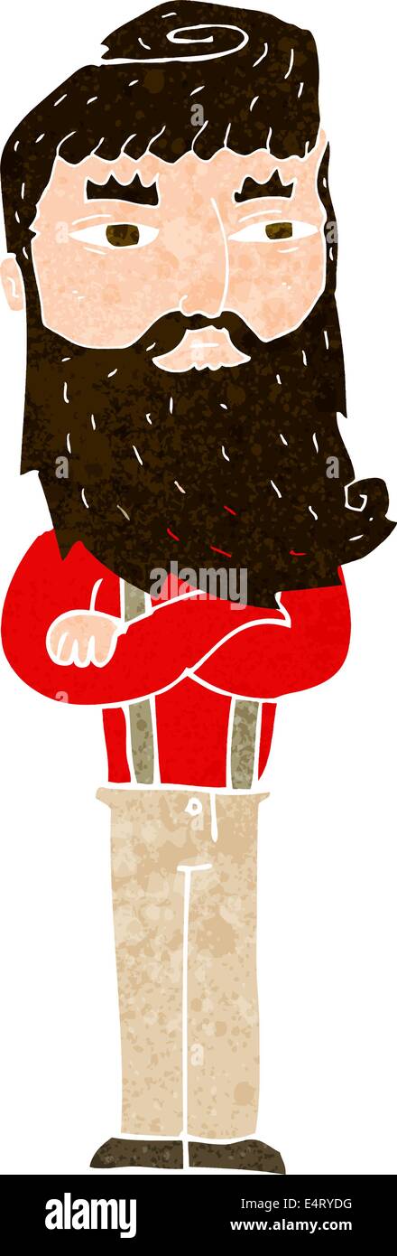 cartoon serious man with beard Stock Vector Image & Art - Alamy