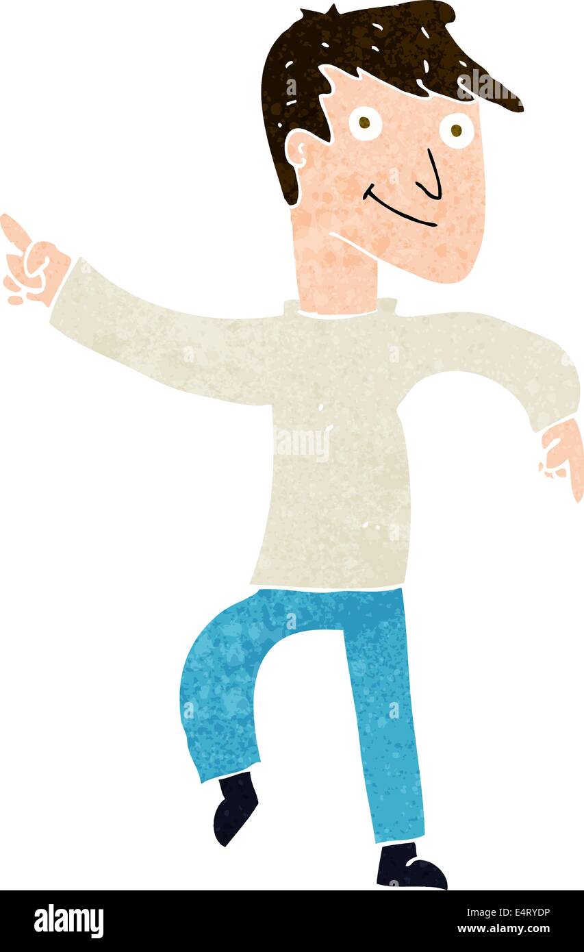 cartoon happy man pointing Stock Vector Image & Art - Alamy