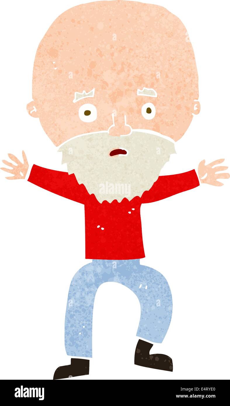 Cartoon panicking old man hi-res stock photography and images - Alamy