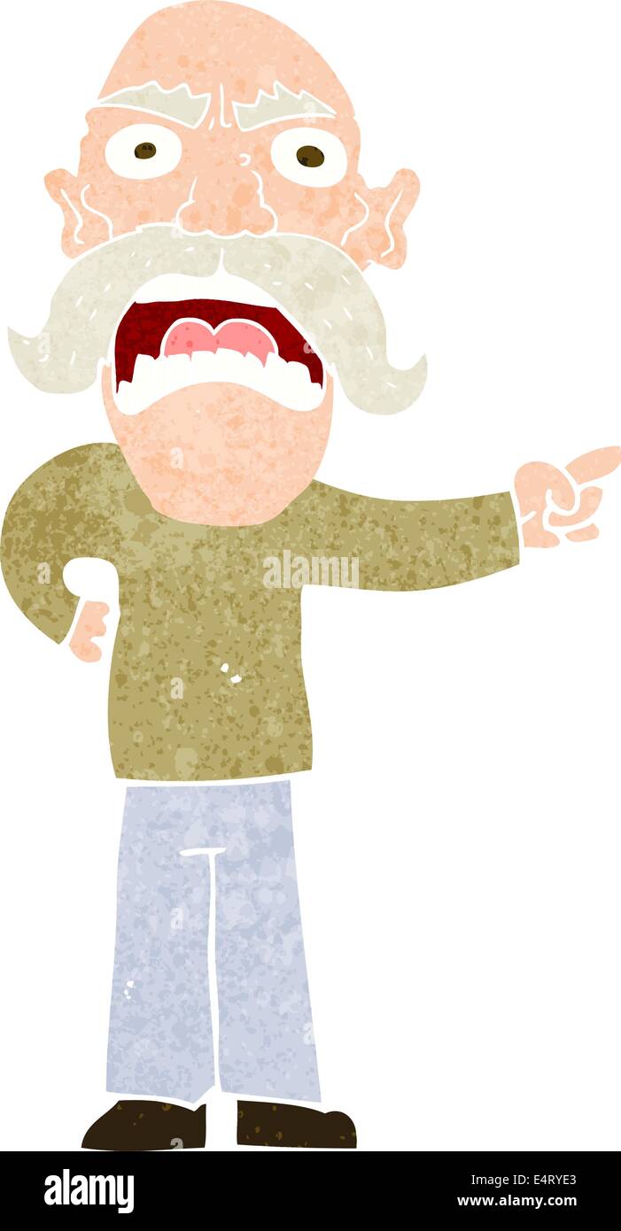 cartoon angry old man Stock Vector Image & Art - Alamy