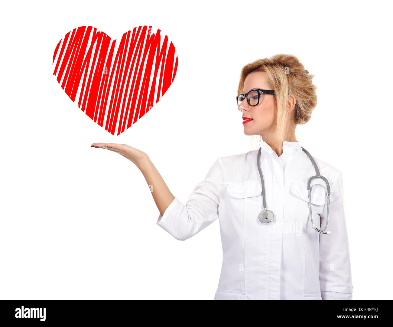 Woman doctor heart hi-res stock photography and images - Alamy