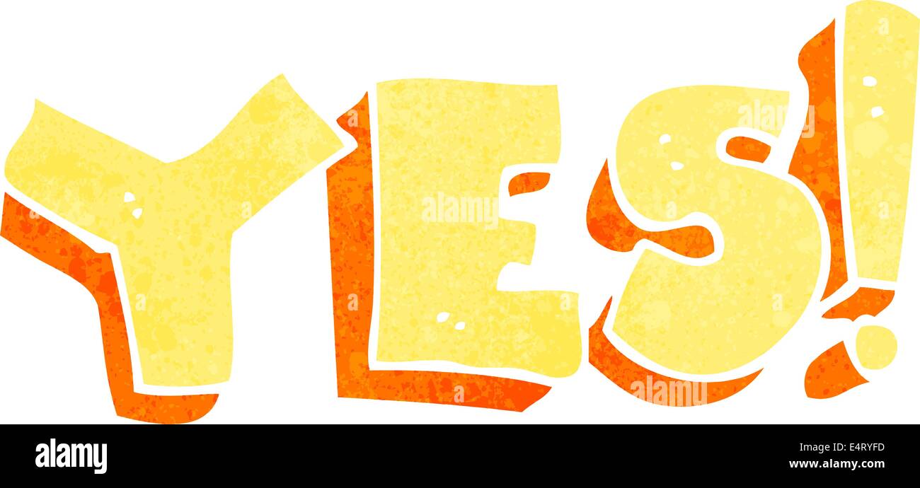 cartoon yes symbol Stock Vector Image & Art - Alamy