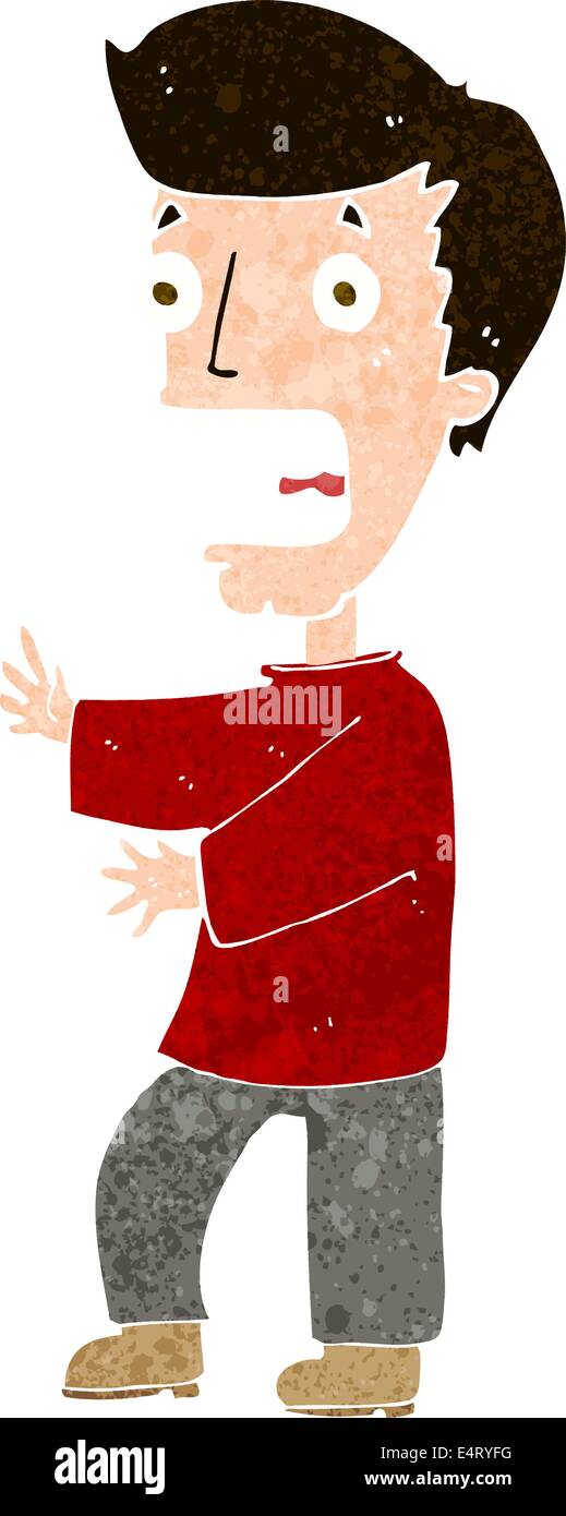 cartoon terrified man Stock Vector Image & Art - Alamy
