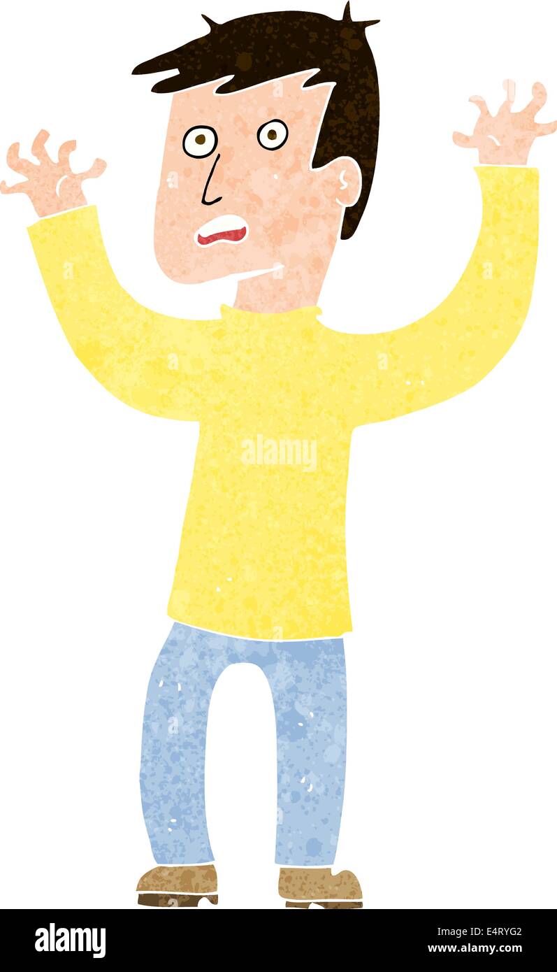 cartoon terrified man Stock Vector Image & Art - Alamy